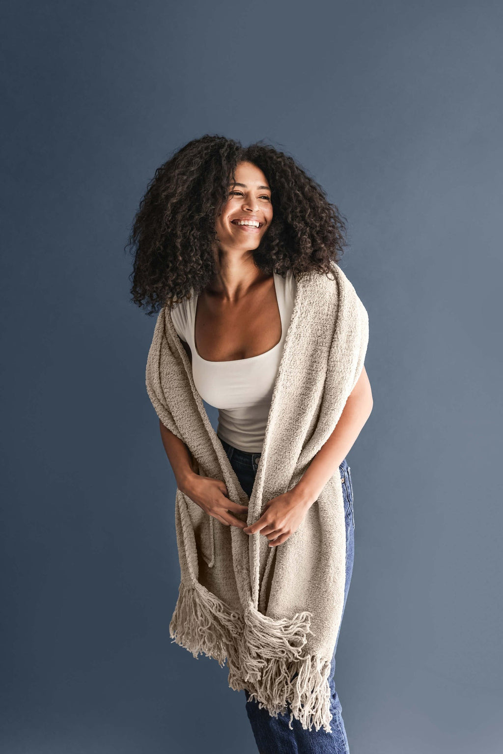 Snug Fringed Wrap – Allumette Home